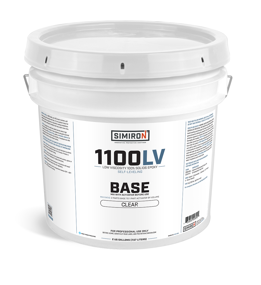 1100LV 100% Solids Epoxy Floor Coating - Simiron.com